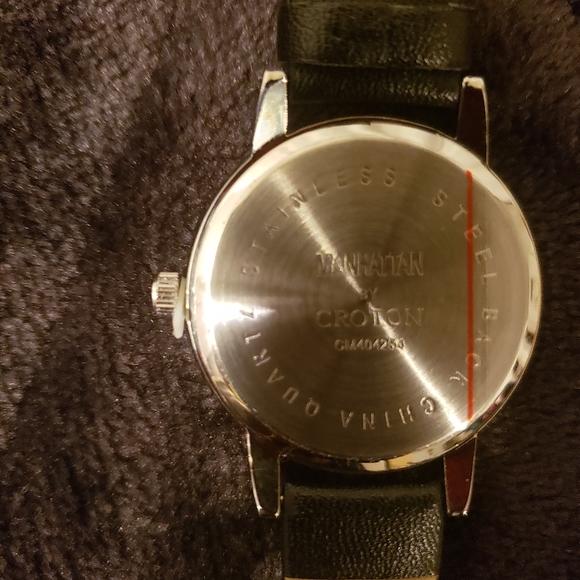 Croton | Accessories | New Croton Black Face With Silver Crystals Watch ...